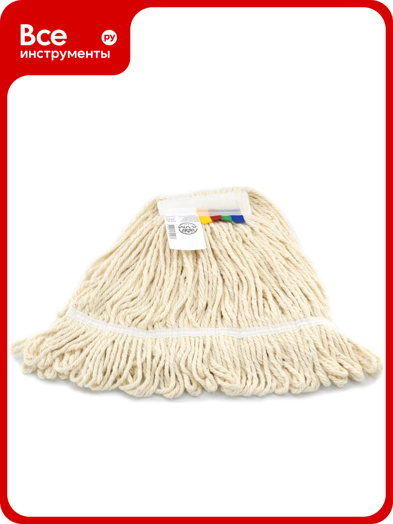 Моп A-VM кентукки, насадка для швабры с зажимом типа Кентукки, хлопок/вискоза насадка для влажной уборки пола