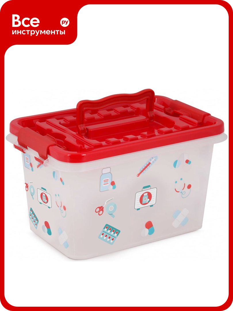 Прямоугольный контейнер ЗПИ Альтернатива Доктор + 4 л М3217, для хранения вещей