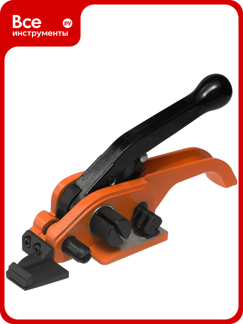 Натяжитель 2в1 для пп и пэт лент алга ПАК (скрепа и пряжка) АП LH19 Оранжевый, ПП и ПЭТ ленты, тонкими ПЭТ лентами