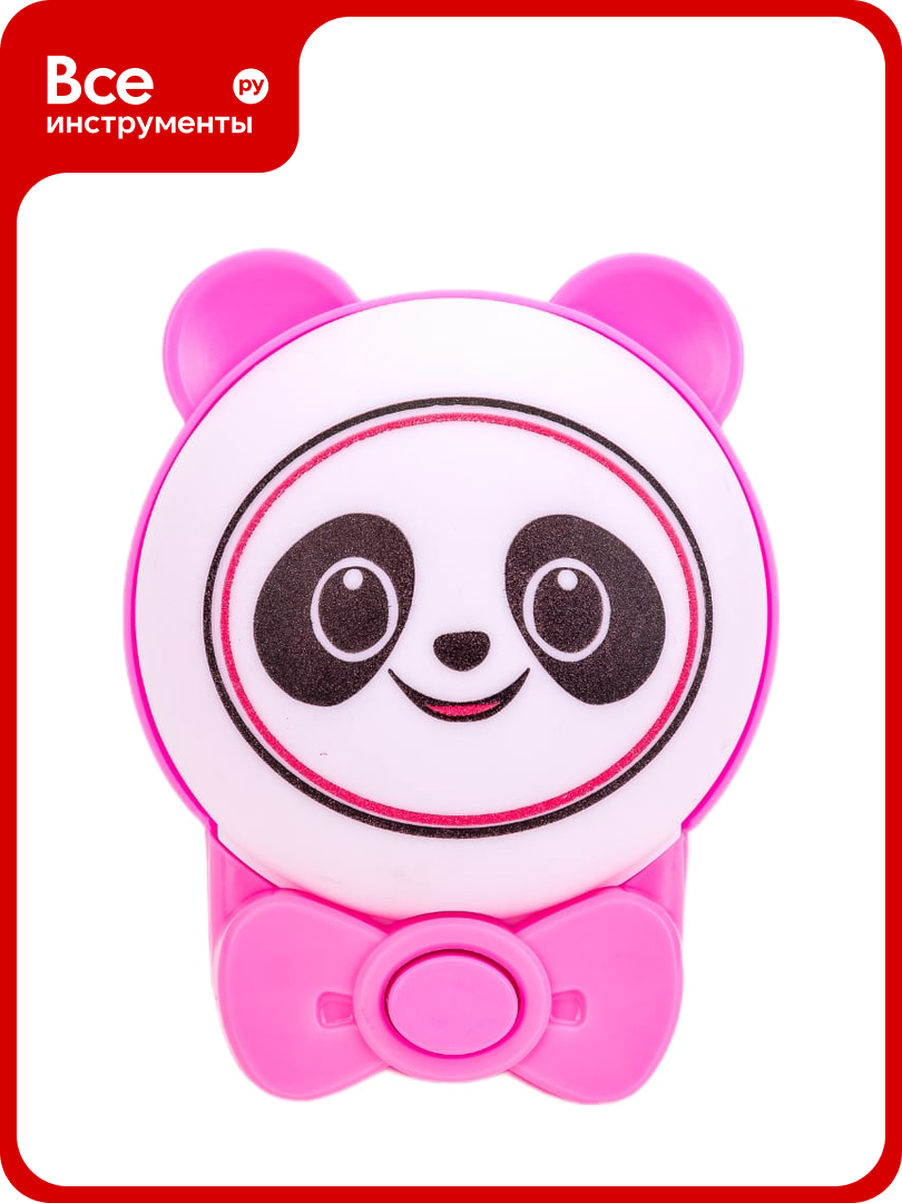 Ночник Camelion NL-253"Панда с бантиком " (LED, с выключателем, смена цветности свечения, 220В) 15006