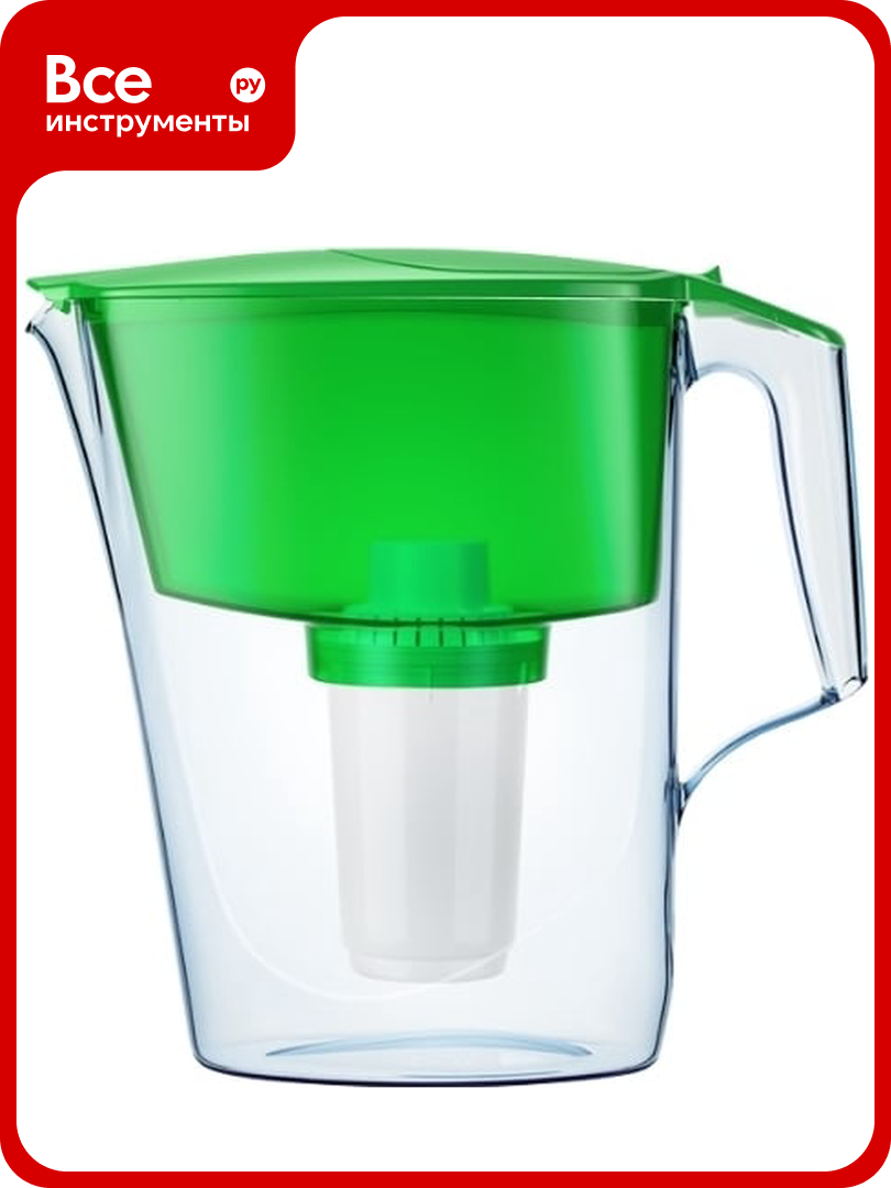 Водоочиститель-кувшин Аквафор Ультра (зеленый) прочной конструкции
