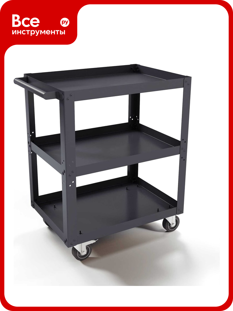 Тележка трехъярусная GREENBERG усиленная 2 мм TELEGKA_STRONG-2, листового металла, надежное