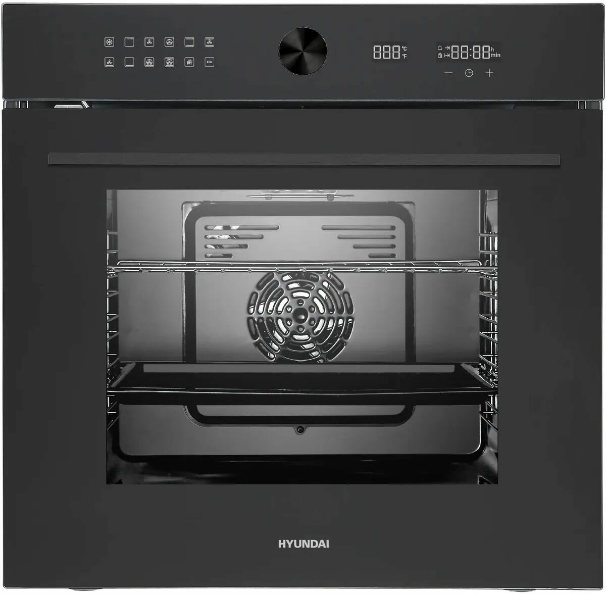 Духовой шкаф Hyundai HEO 6745, электронное управление, телескопические направляющие, A-класс