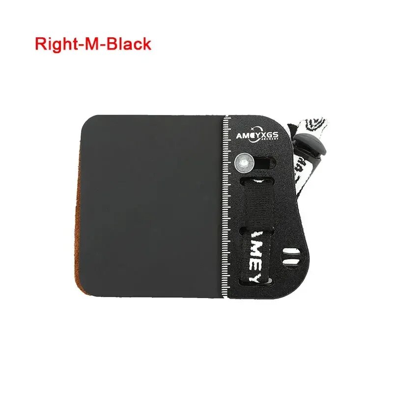 MILAEM Защита пальцев AH5 для лука, коровья кожа, алюминий, S/M/L Черный, Right-M-Black