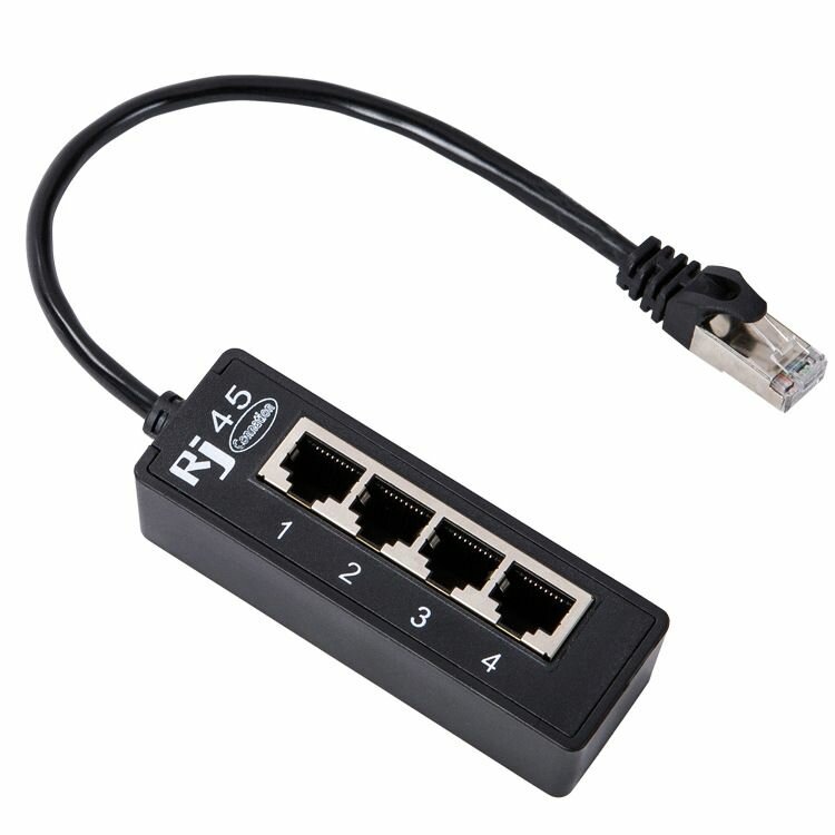Разветвитель Ethernet RJ45, удлинитель, сетевой порт 2/3/4