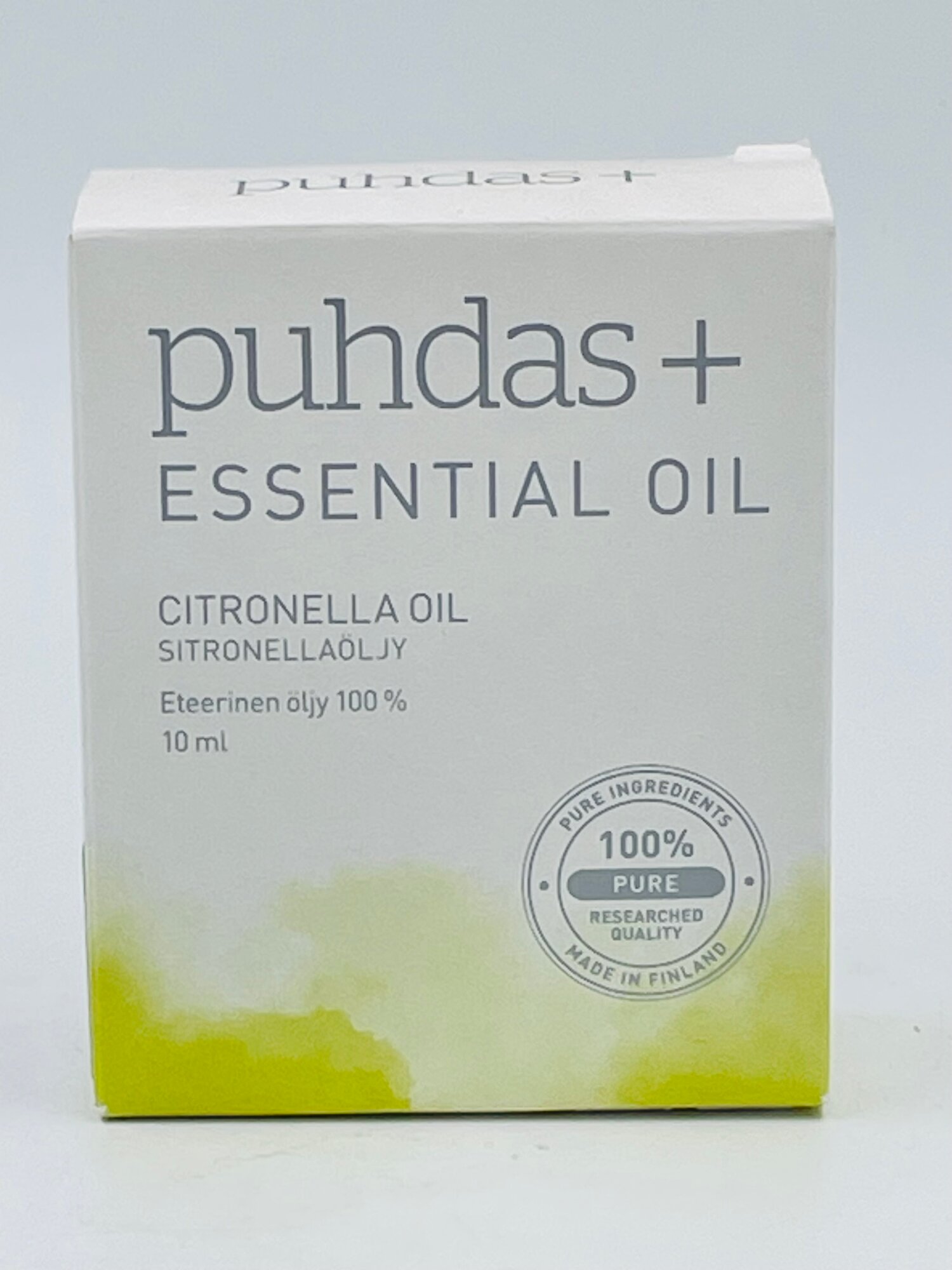 Эфирное масло Цитронеллы Puhdas+, успокаивает и улучшает настроение, 10 мл (Из Финляндии)