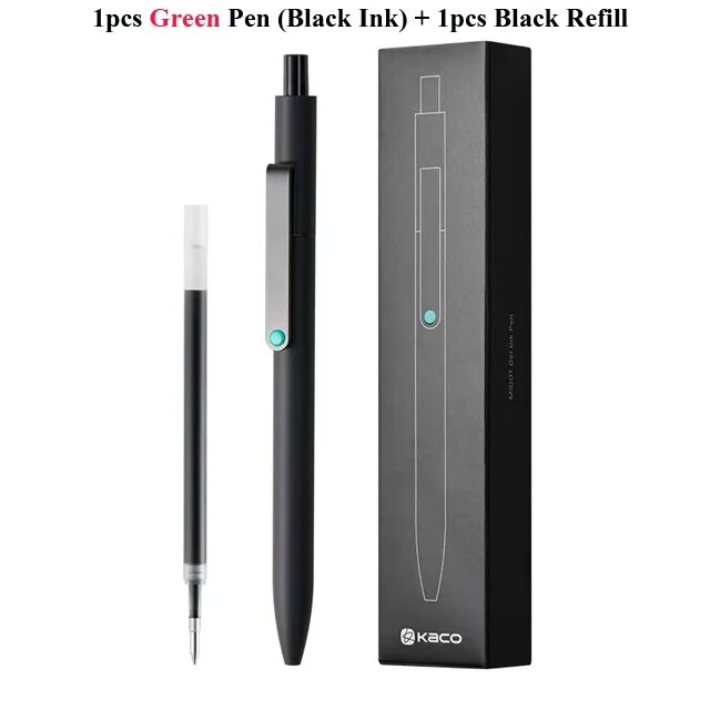 Ручка шариковая KACO Green, черный, 1шт