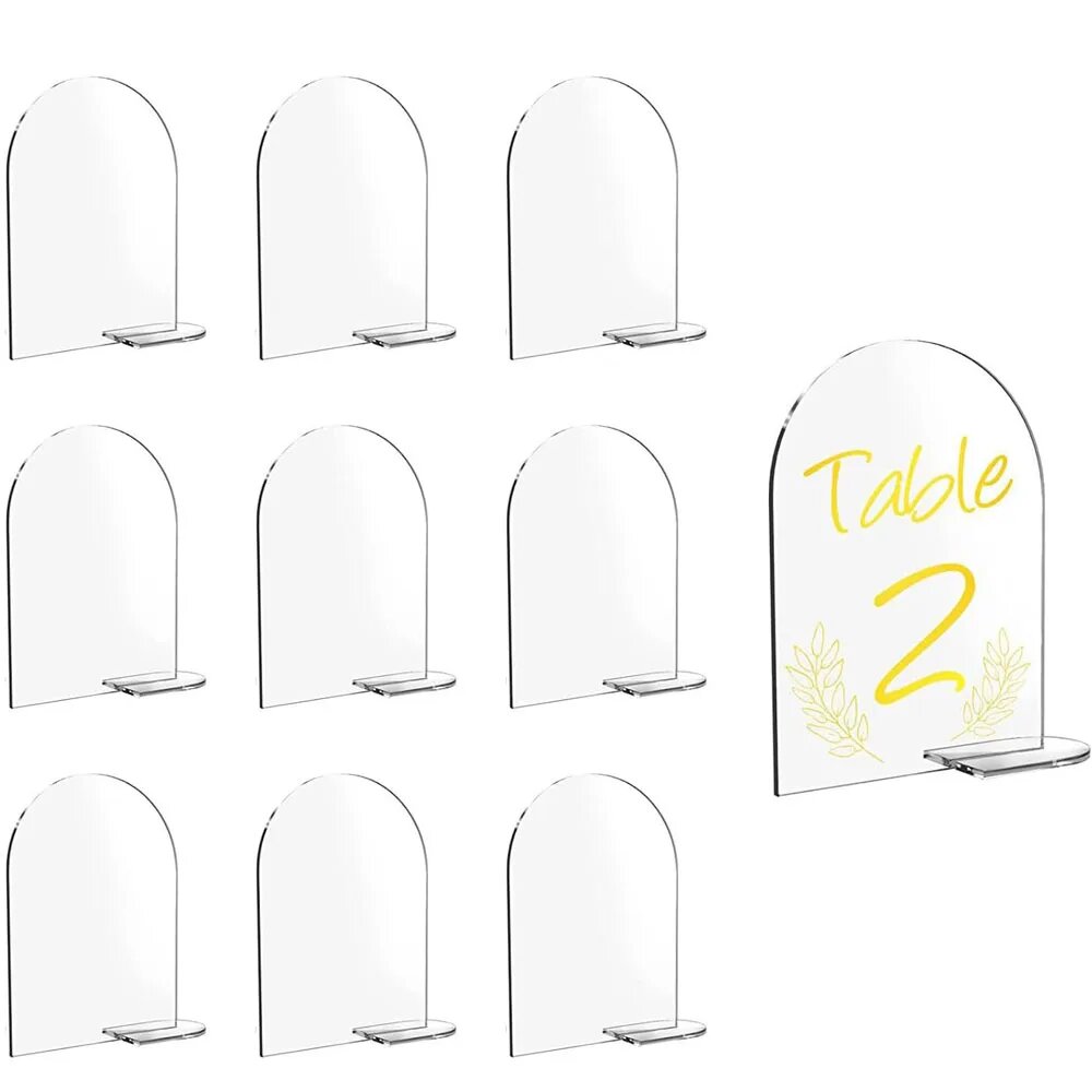 Прозрачные акриловые именные карточки для рассадки (5/10/20 шт.) 10PCS