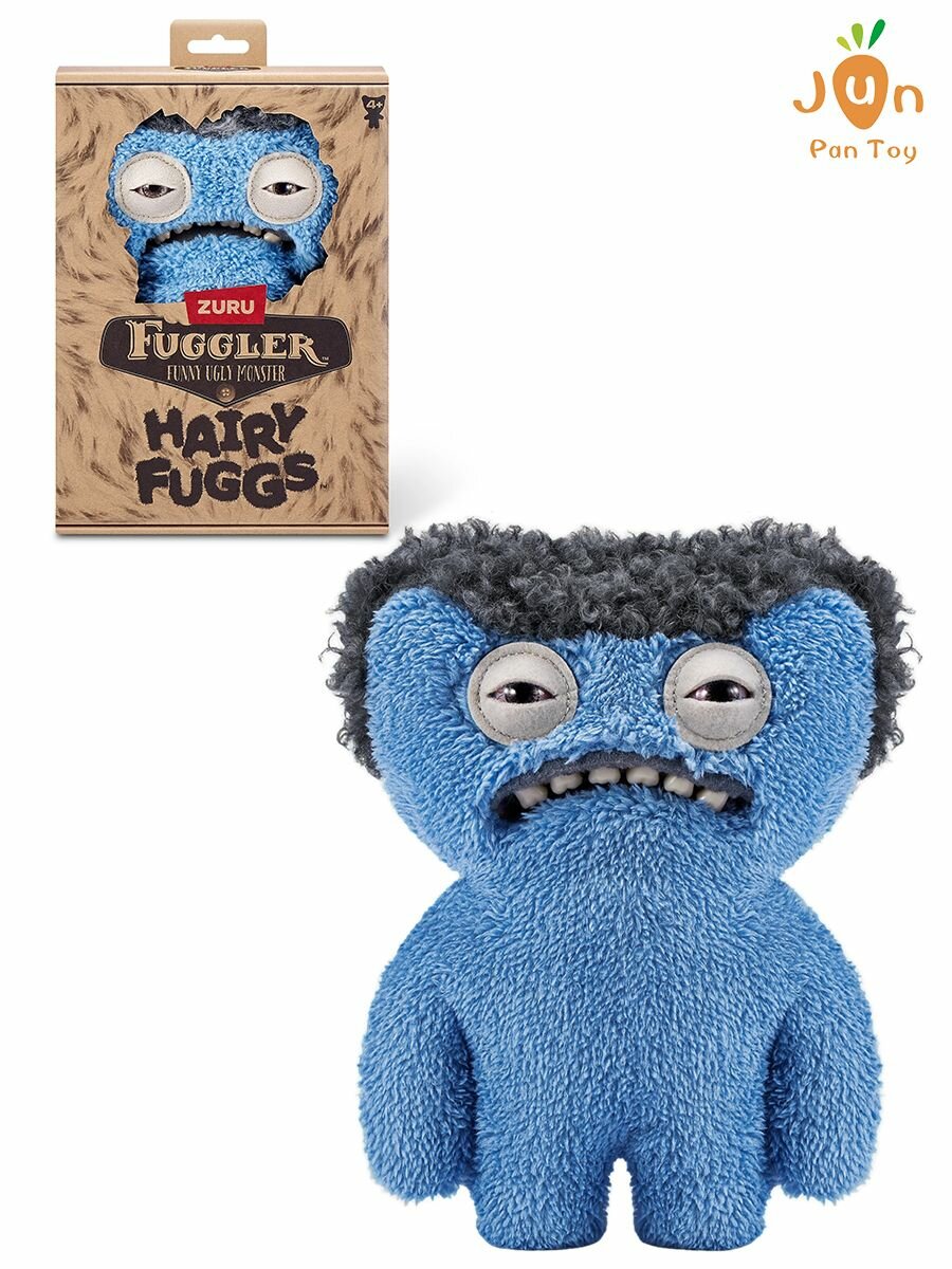 Плюшевая игрушка Фагглер 22 см, Spin Master Fuggler HairyFugg Gnawing Terror Soft Toy / Детская коллекция плюшевых игрушек - модный подарок на день рождения, подходящий для детей старше 4 лет