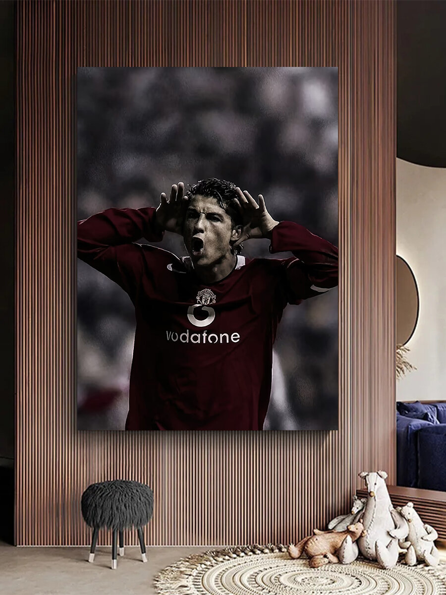 Картина на стену - "Футбол, Криштиану Роналду / Cristiano Ronaldo" , 50х70 см.