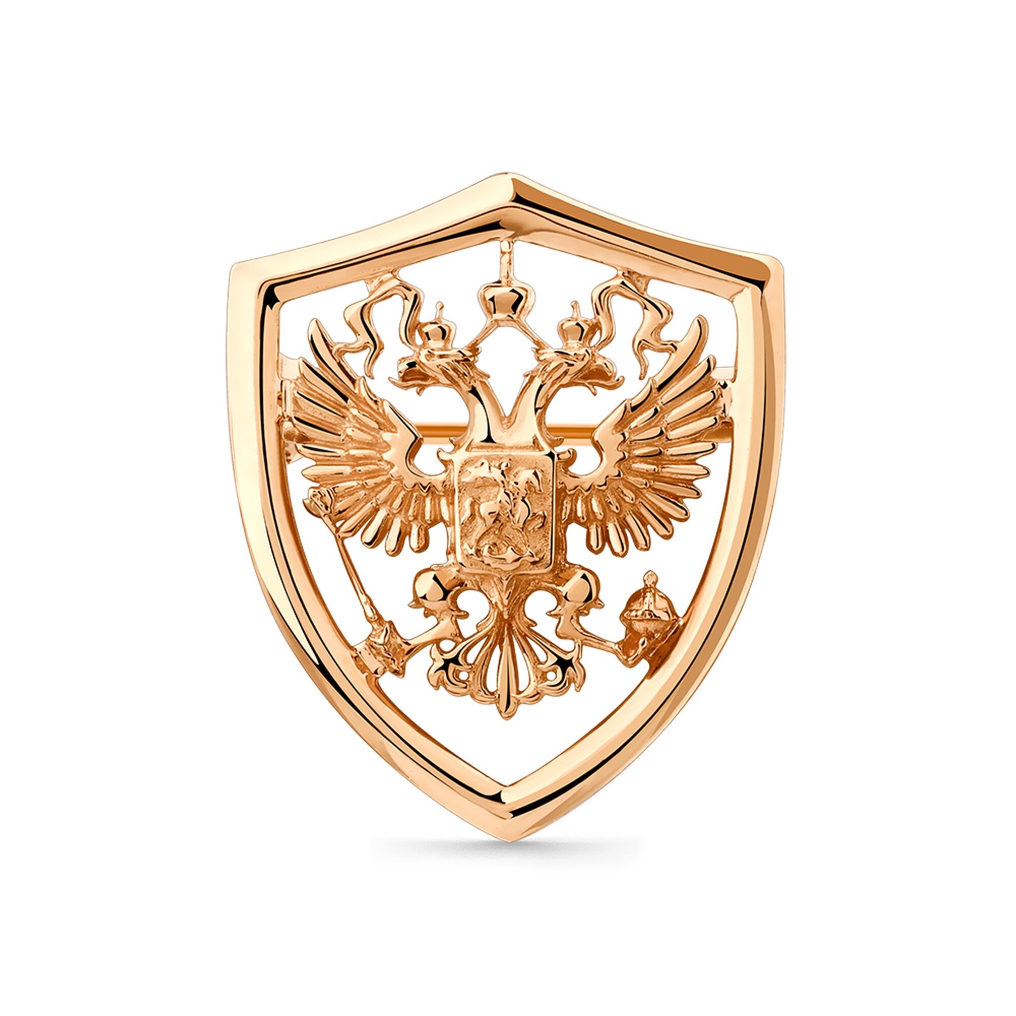 Брошь, красное золото, 585 проба