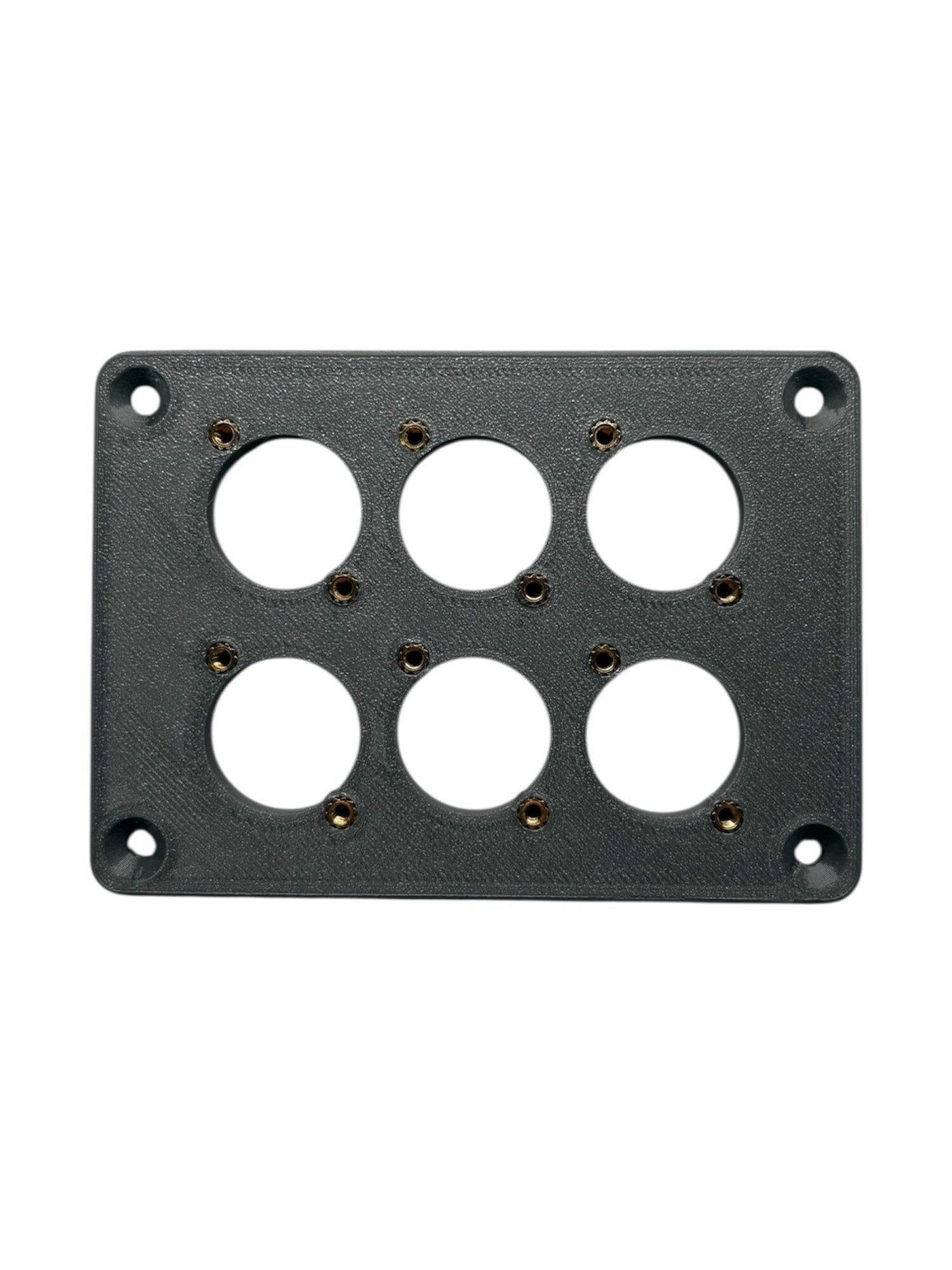 Настенная панель для 6 разъемов типа XLR, RJ45, Speacon, Powercon