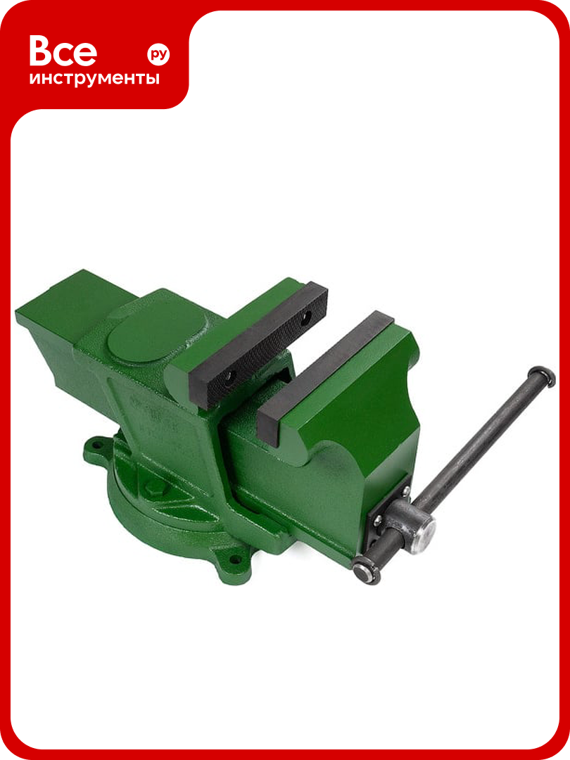 Тиски слесарные элмез ТСЧ 180 п/п ГОСТ 4045-75 – чугунный корпус, стальные губки и функция поворота