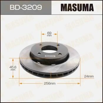 Диск тормозной MASUMA, front MITSUBISHI COLT 05- уп.2