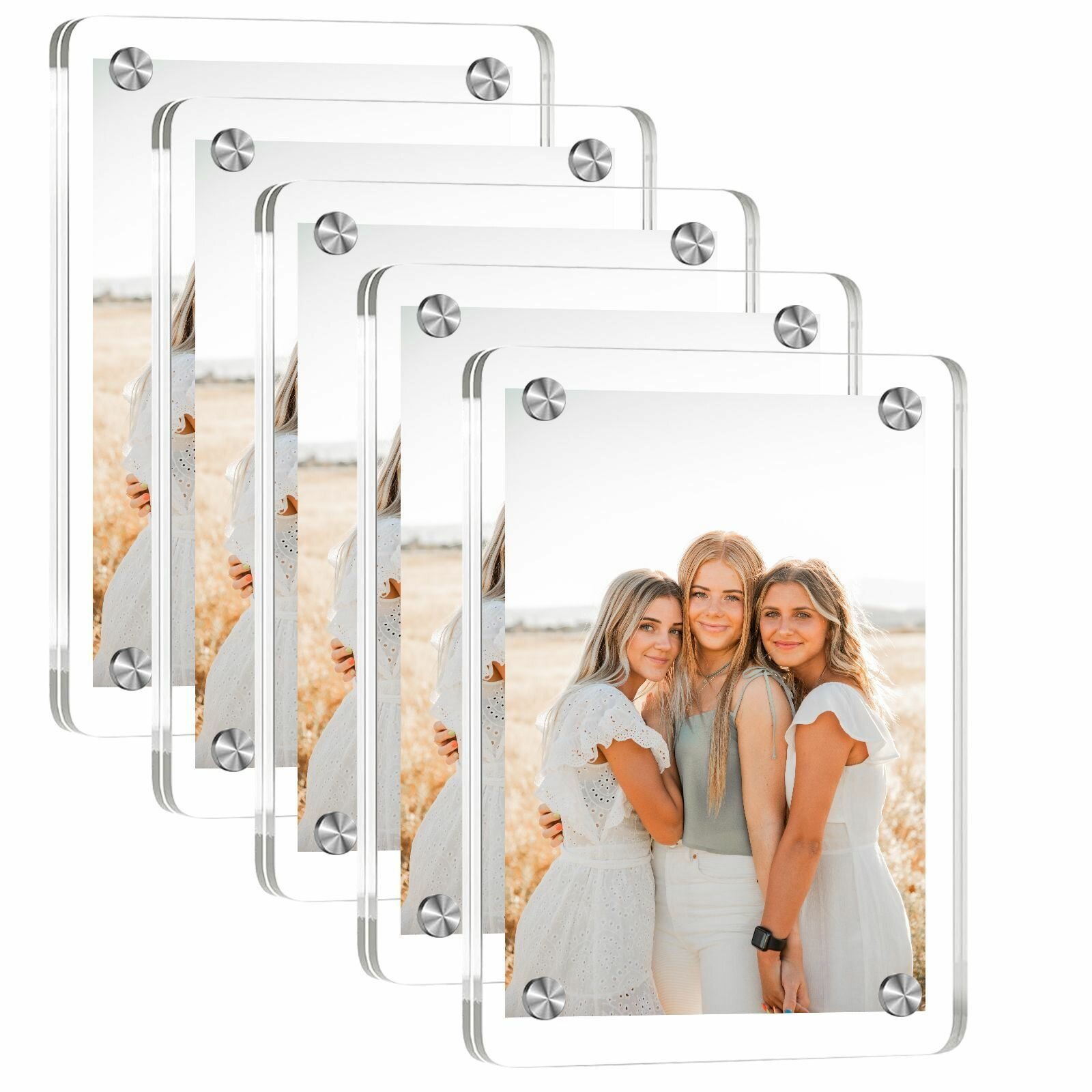 Магнитные рамки для фото 1 шт, акриловые, 9 x 6 см