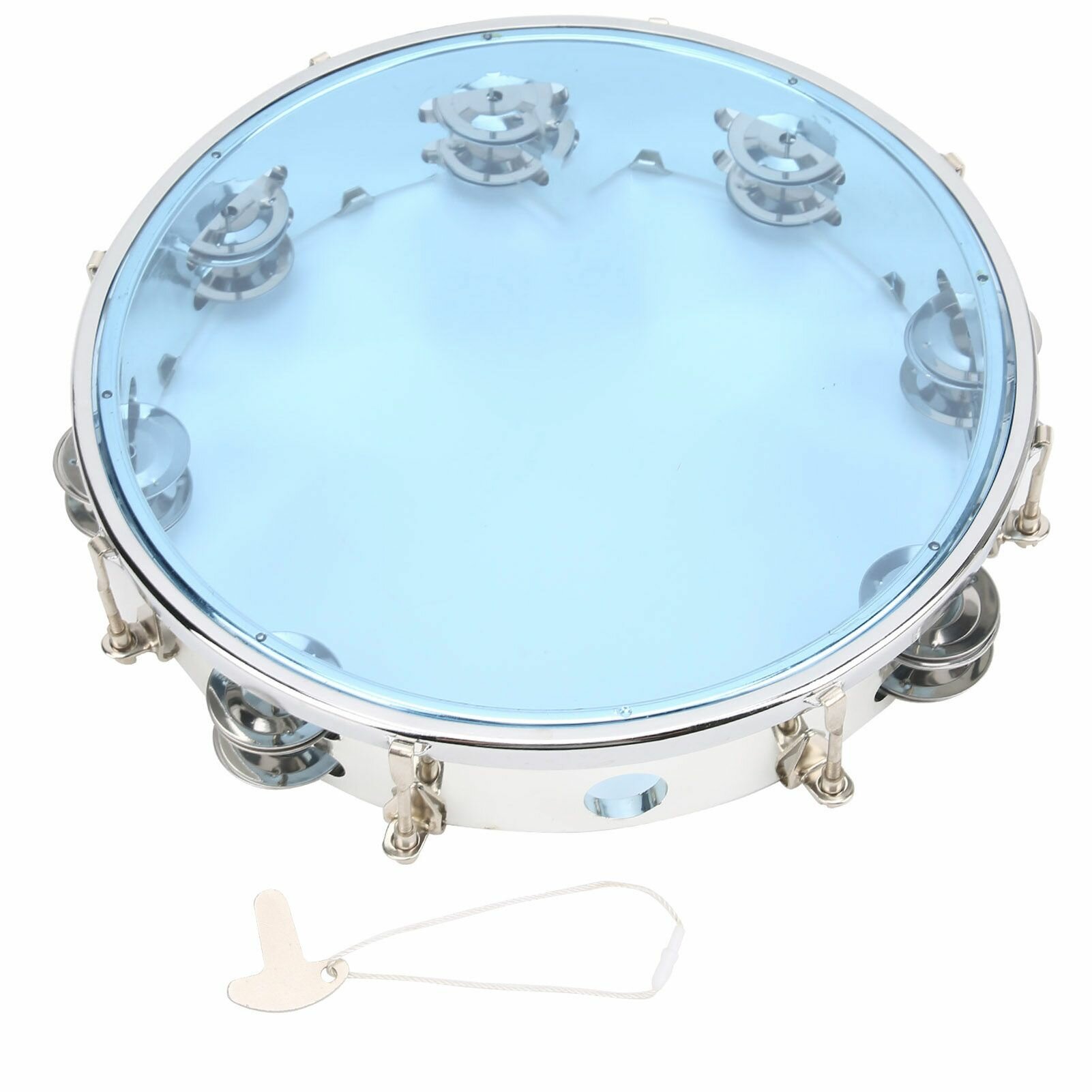 MBAT Бубен Регулируемый двухрядный 10-дюймовый ударный джингл-инструмент для PartyBlue