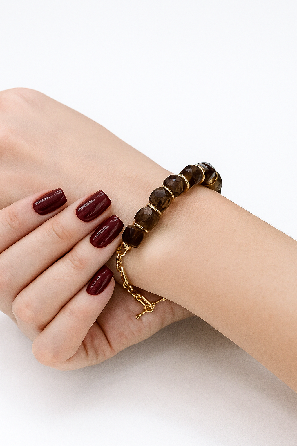 Жесткий браслет, раухтопаз