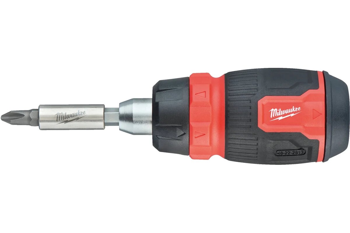 Milwaukee Отвертка универсальная компактная с трещоткой 8 в 1 4932480581 с набором битов