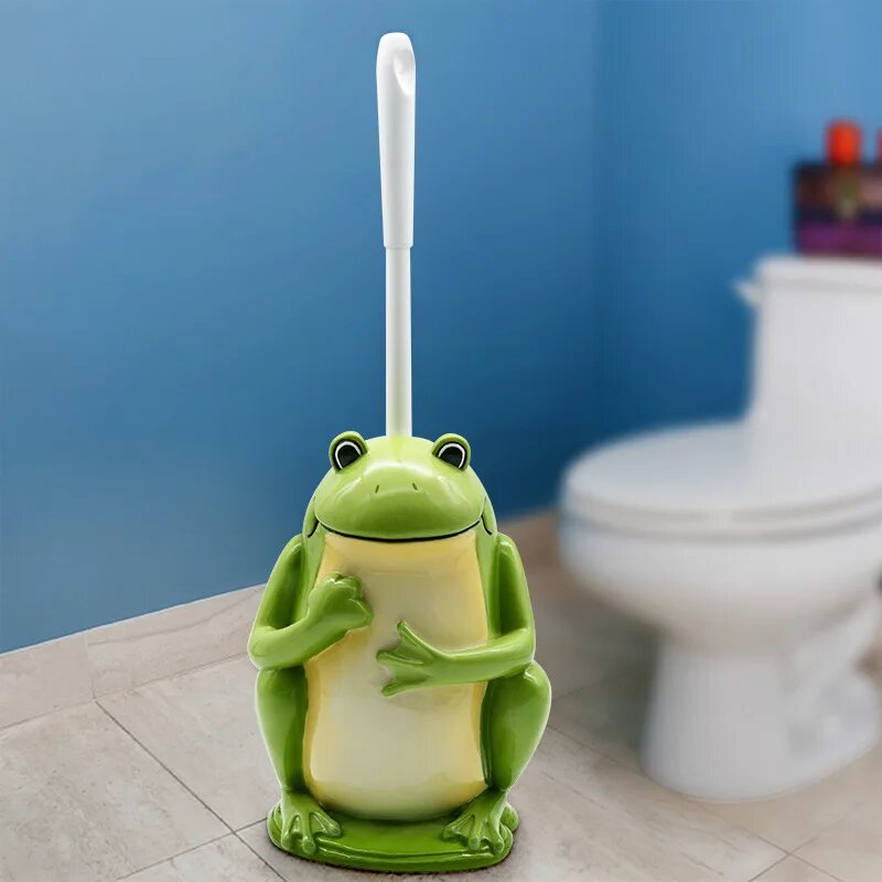 Держатель для туалетной щетки в форме лягушки Зеленый, Frog 2