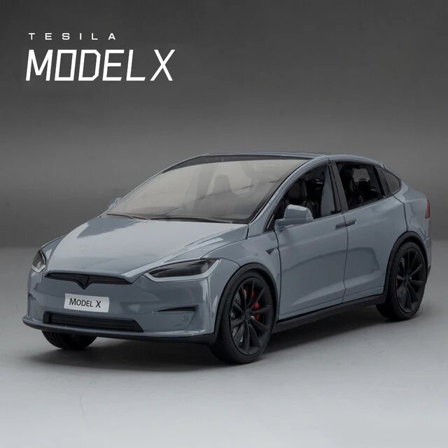 1:24 Roadster Model Y Model 3 Model S Модель игрушечной машины из сплава Звук и свет Детские игрушки Коллекционные подарки на день рождения