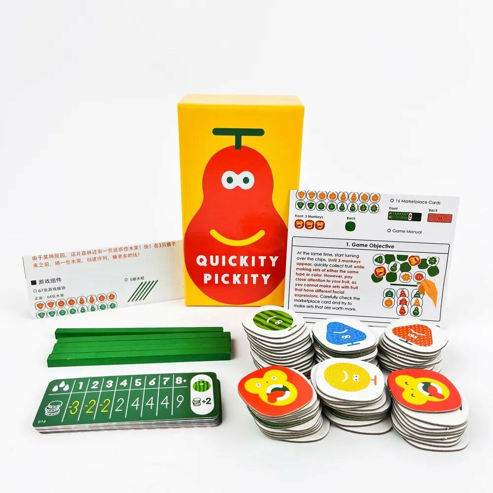 Oink Game "Quickity Pickity" Настольные игры Многопользовательские Фруктовые игры