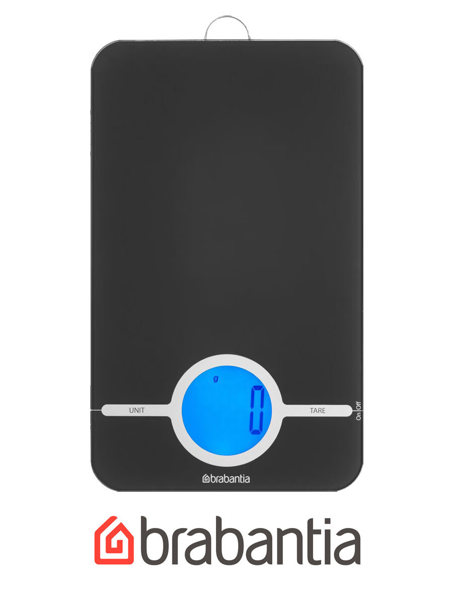 Весы кухонные Brabantia Tasty+, цвет черный, электронные, пластик/стекло, до 5кг