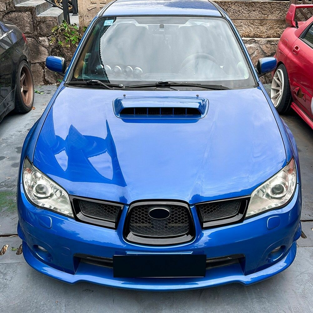 Решетка радиатора/капота Subaru Impreza 2006-2007 — прямая замена, 100% новая ABS, глянцевый черный, комплект 3 шт.