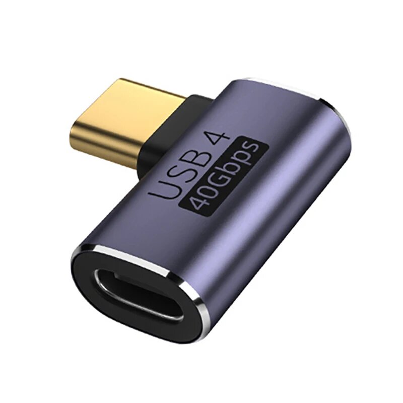 NNBILI USB4.0 40 Гбит/с OTG типа C 90 градусов 100 Вт 5A USB C в конвертер быстрой зарядки CM-CG CW