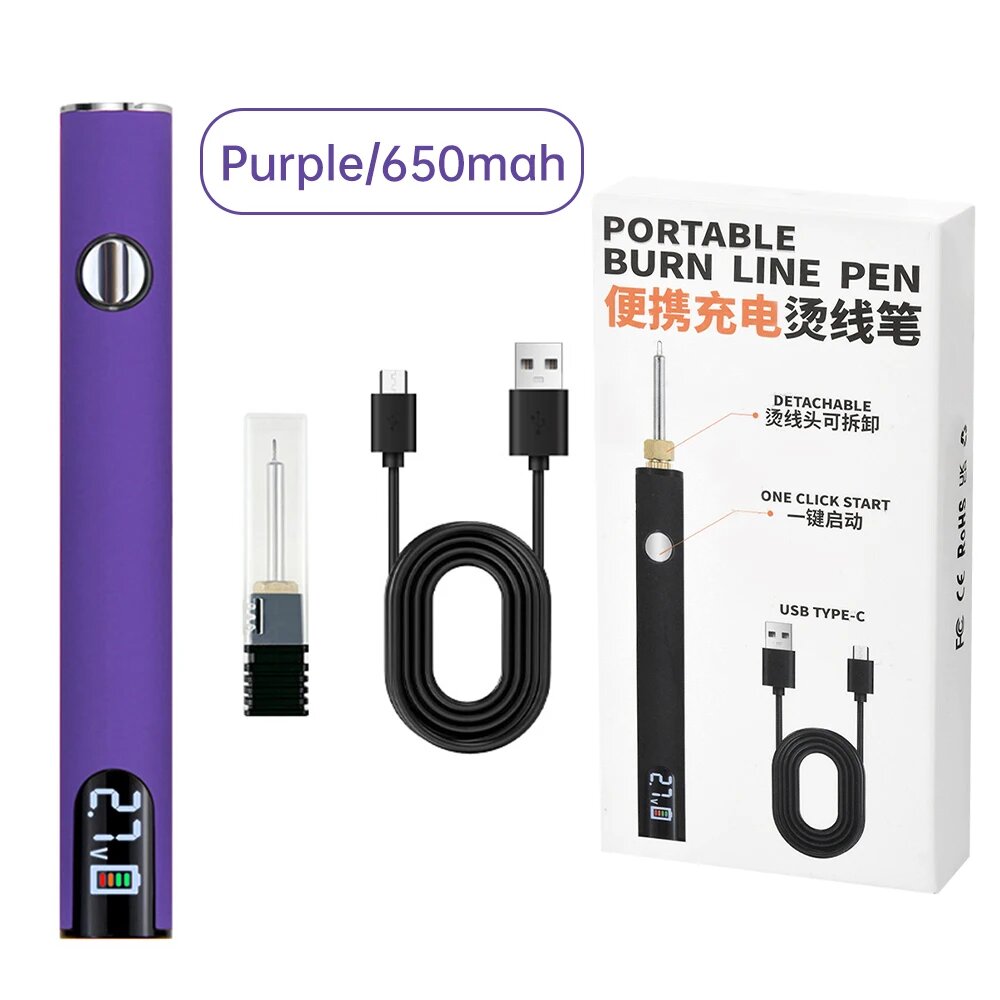 Aideepen USB Burning Pen Purple 650mAh