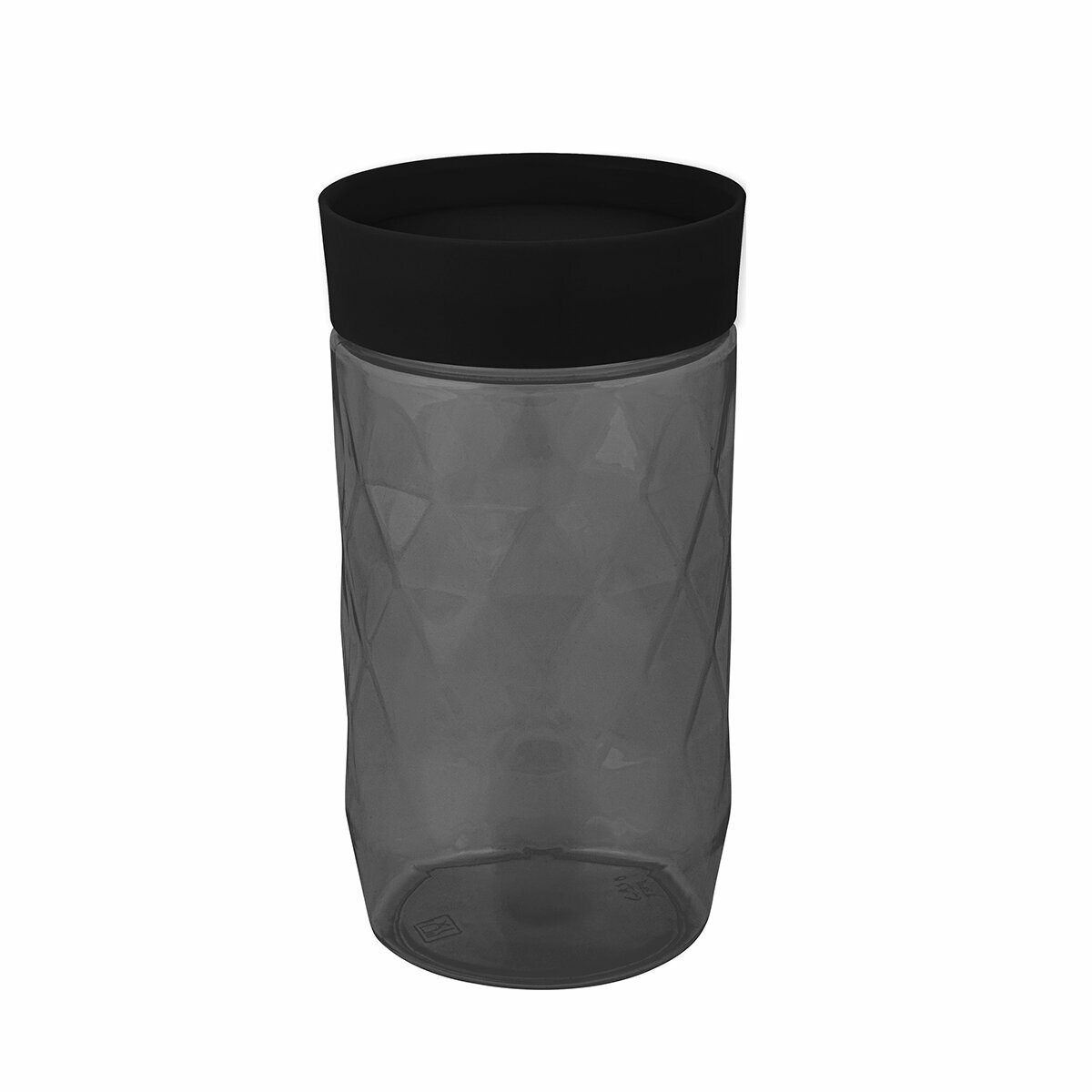 Банка для сыпучих продуктов "Plast Team Black", 1л, прозрачная, с крышкой