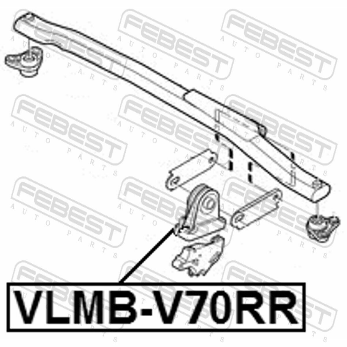 Сайлентблок Задней Подушки Двигателя(Febest Vlmb-V70Rr)