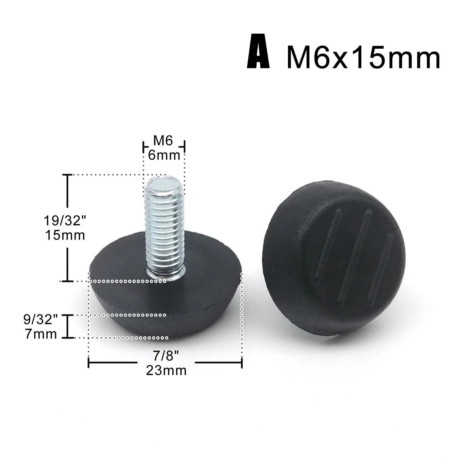 Регулируемые подпятники для мебели HZYUEGOU 4 шт. type A M6x15mm
