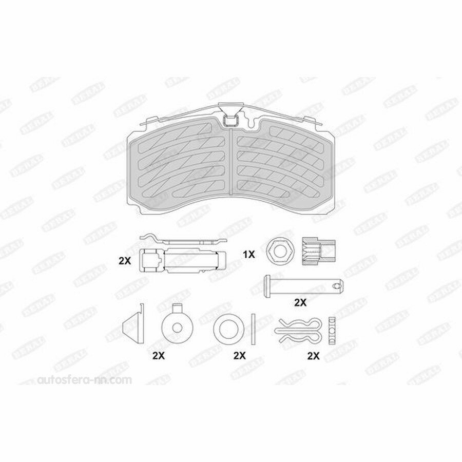 BERAL BCV29319TK колодки диск! с р/к 215x108.5x32 ST7\SCHMITZ/SAF SBS2220K0 10.15>