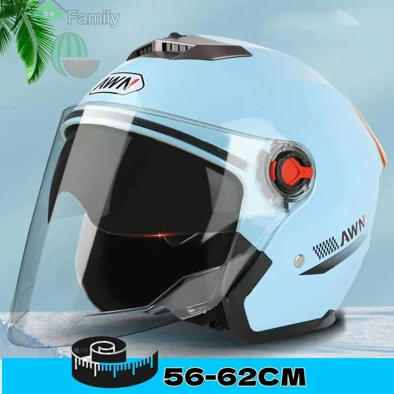 Мотошлем, универсальный, мужской и женский, размер 55-62, синий