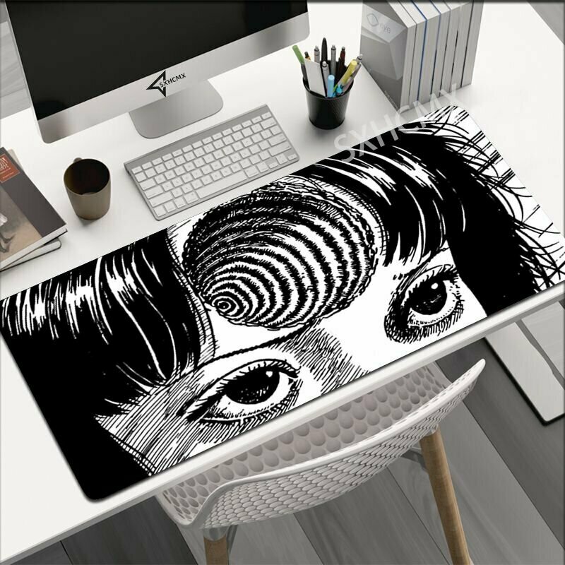 Высококачественный печатный коврик для мыши Junji Ito Tomie Kawakami подходит для компьютерной клавиатуры и мыши XXL 1000x500x3mm