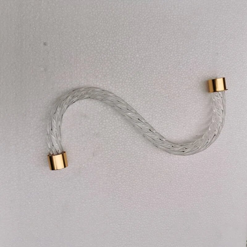 Прозрачные хрустальные люстровые колена с серебряной крышкой, Gold cap, length 250mm