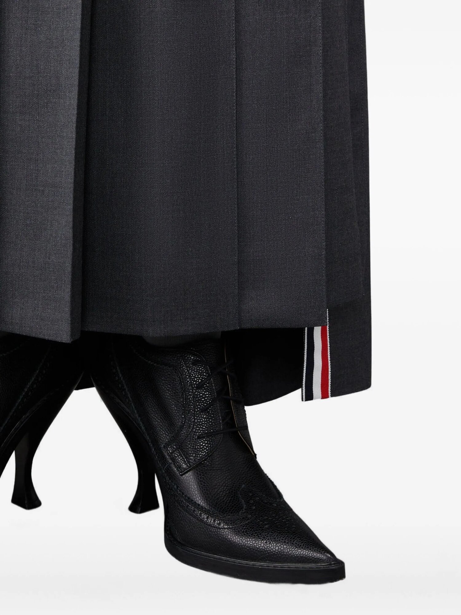 Юбка THOM BROWNE Pleated maxi skirt, размер 42, grey — фото 1
