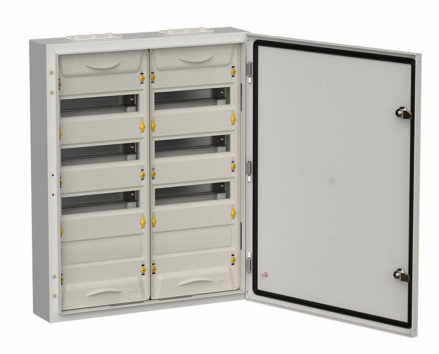 TITAN 5 Корпус металлический ЩРн-96 (2х48) 710х570х140мм IP54 серый (одна дверь) IEK