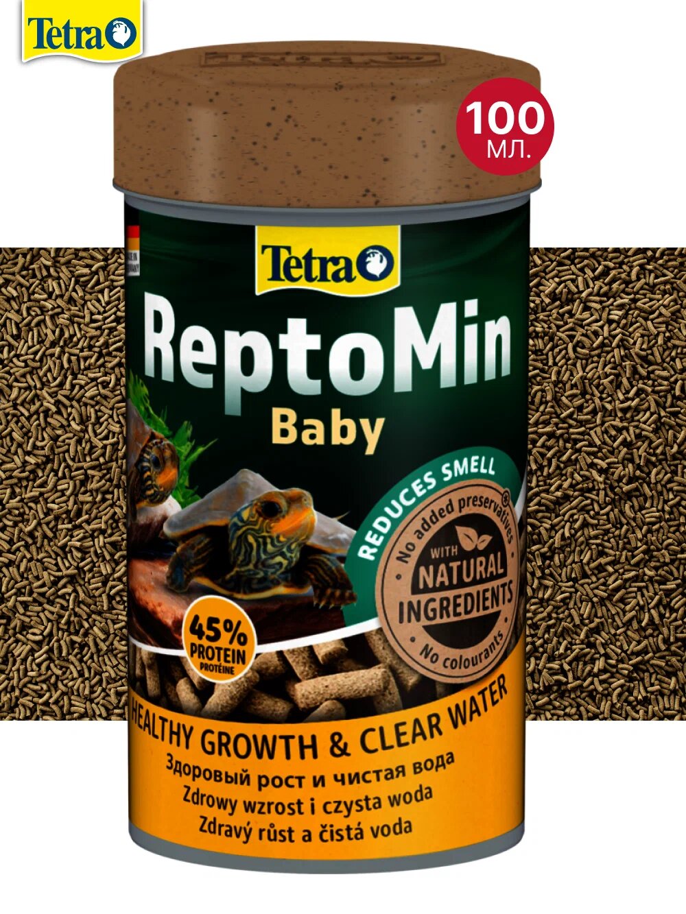 Корм для черепах Tetra ReptoMin Baby, для молодняка, палочки, 100 мл, 1 уп