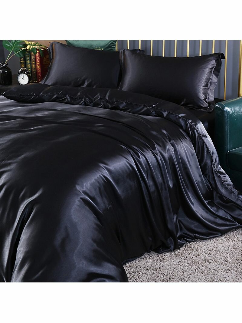 Пододеяльник "Прохладный черный", 2-х спальный, 220x240 см, полиэстер