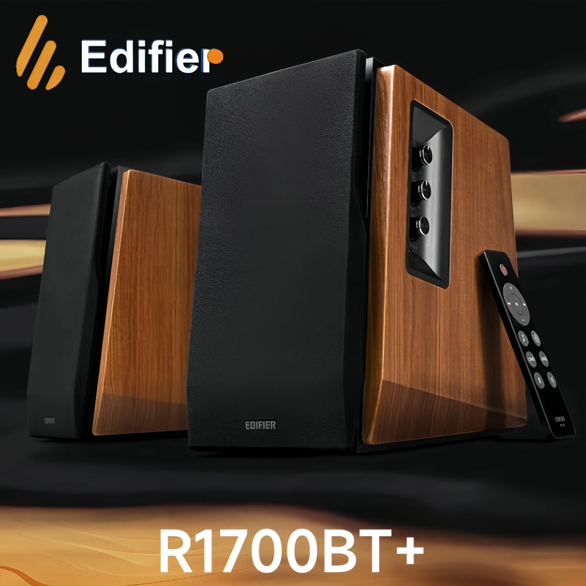 Активные колонки 2.0 с Bluetooth 5.3 для качественного звука, деревянный корпус, регулировка баса и высоких частот, поддержка RCA и AUX подключений