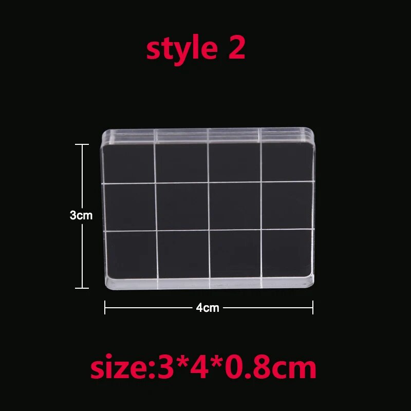 Прозрачный акриловый штамп-блок для рукоделия Style 2