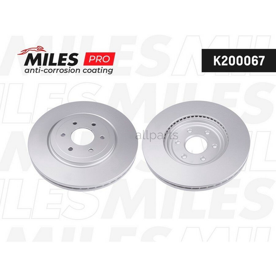 MILES K200067 Диск тормозной NISSAN PATHFINDER 05-/NAVARA 05- пер. (с покрытием) PRO