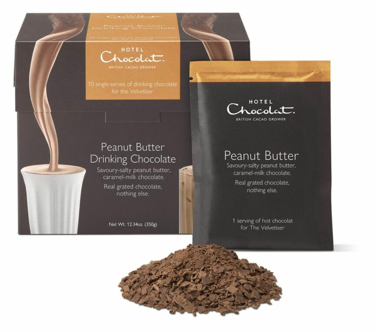 Hotel Chocolat горячий шоколад 70% от Saint Lucian Island Growers (10 саше-пакетиков)
