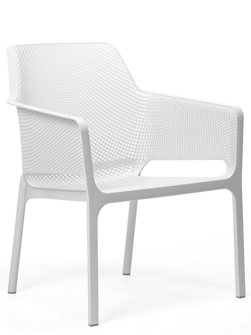 Кресло садовое пластиковое Nardi Net Relax, Италия, уличное, для дачи и балкона, цвет белый