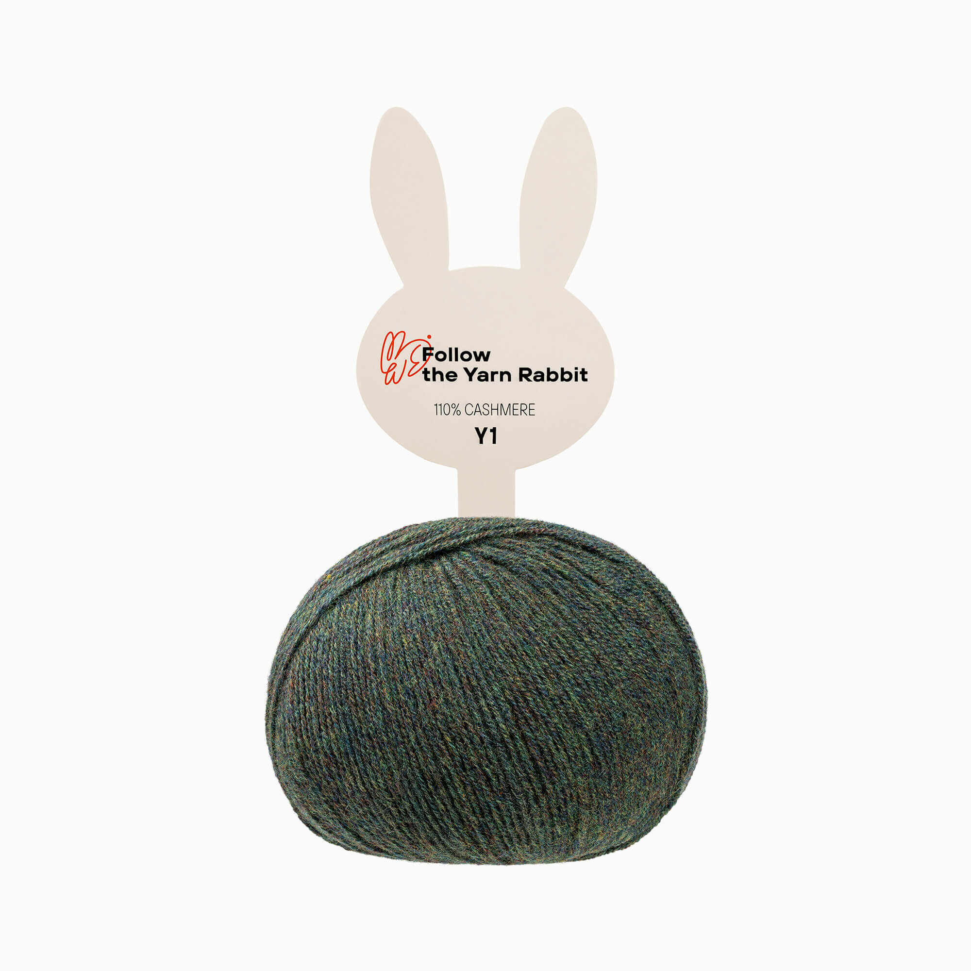 Кашемир 100% Y1 Dirty Green 210 м / 50 гр FOLLOW THE YARN RABBIT