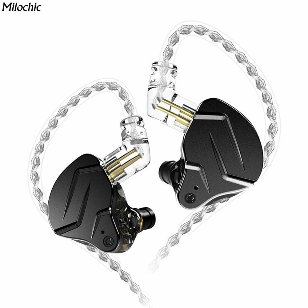 Гибридные наушники KZ ZSN Pro X с микрофоном, черный