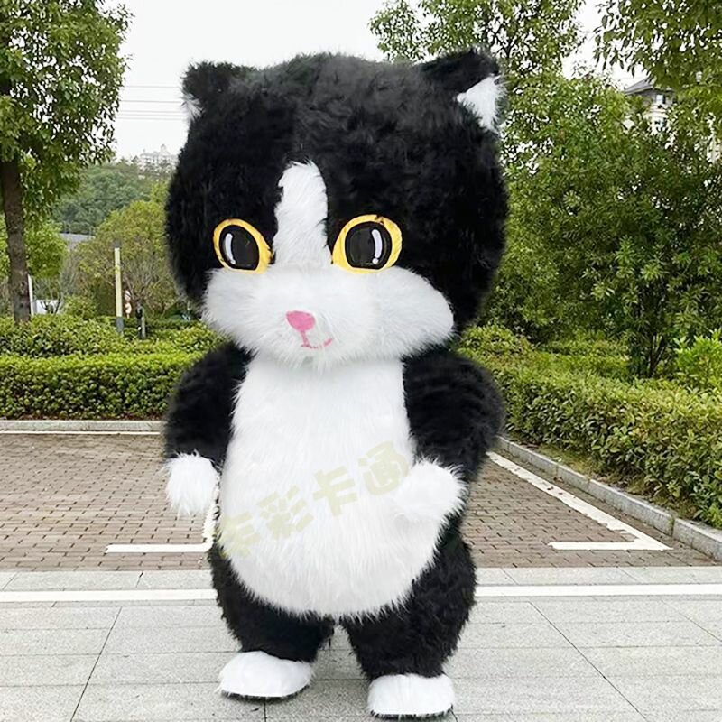 Карнавальный костюм надувной куклы-кошки в натуральную величину длиной
