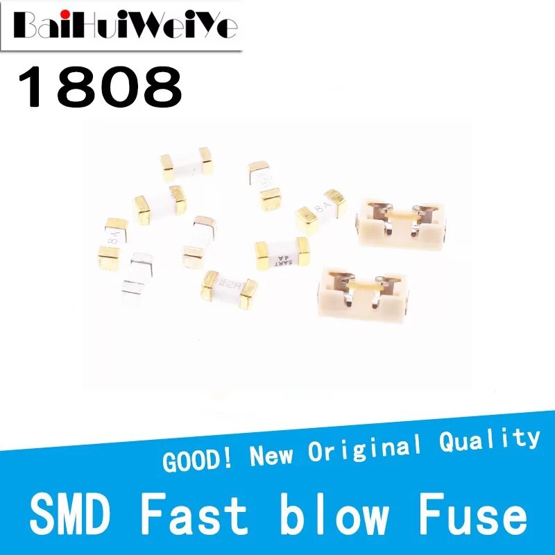 SMD предохранители BAIHUIWEI 1808 125В 250В набор из 10 штук 2A
