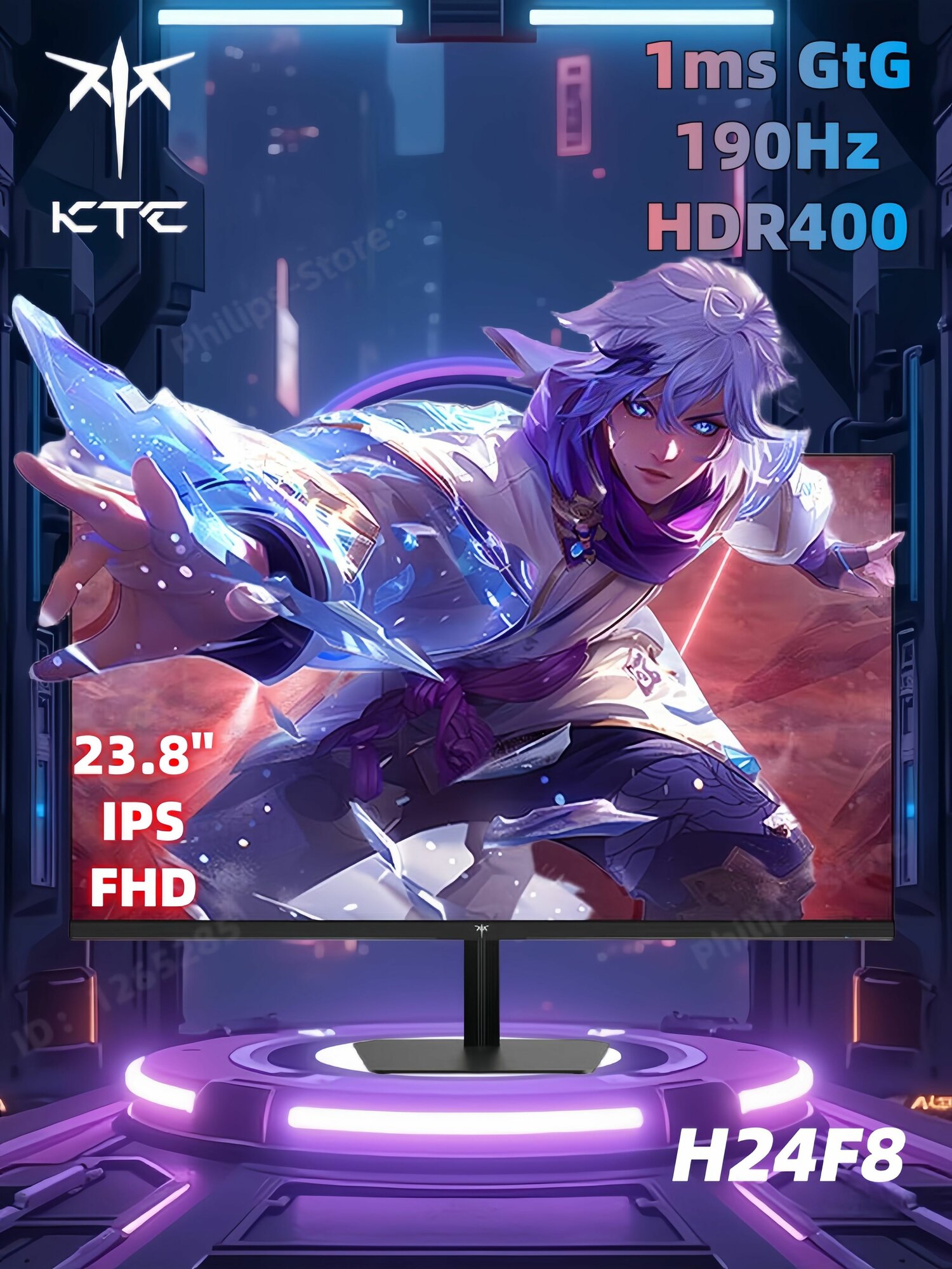23.8" Монитор KTC H24F8/190Hz/HDR400/1msGTG/FastIPS, 16:9